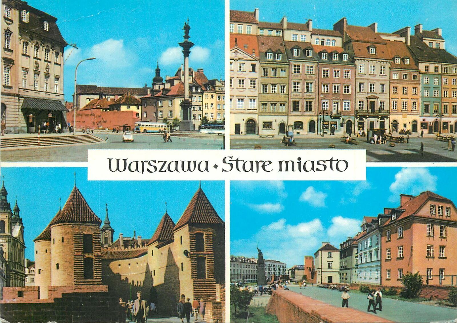 several aspects old town Warsaw Poland Postcard | Europe - Poland ...