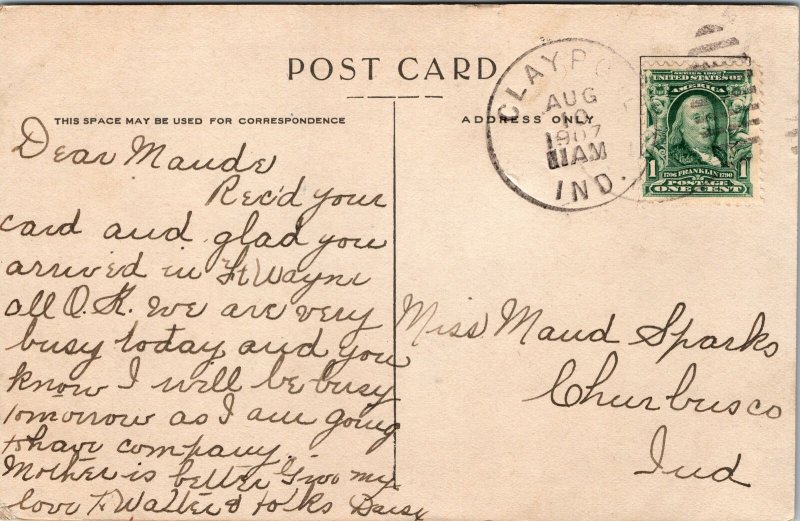 Vintage Postcard "Meet ME Face to Face" Little Girl on Porch Claypool ...