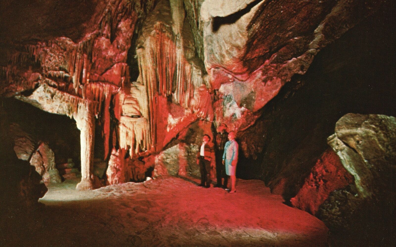 Vintage Postcard Colossal Caves Cascading Water Crystal Formations ...