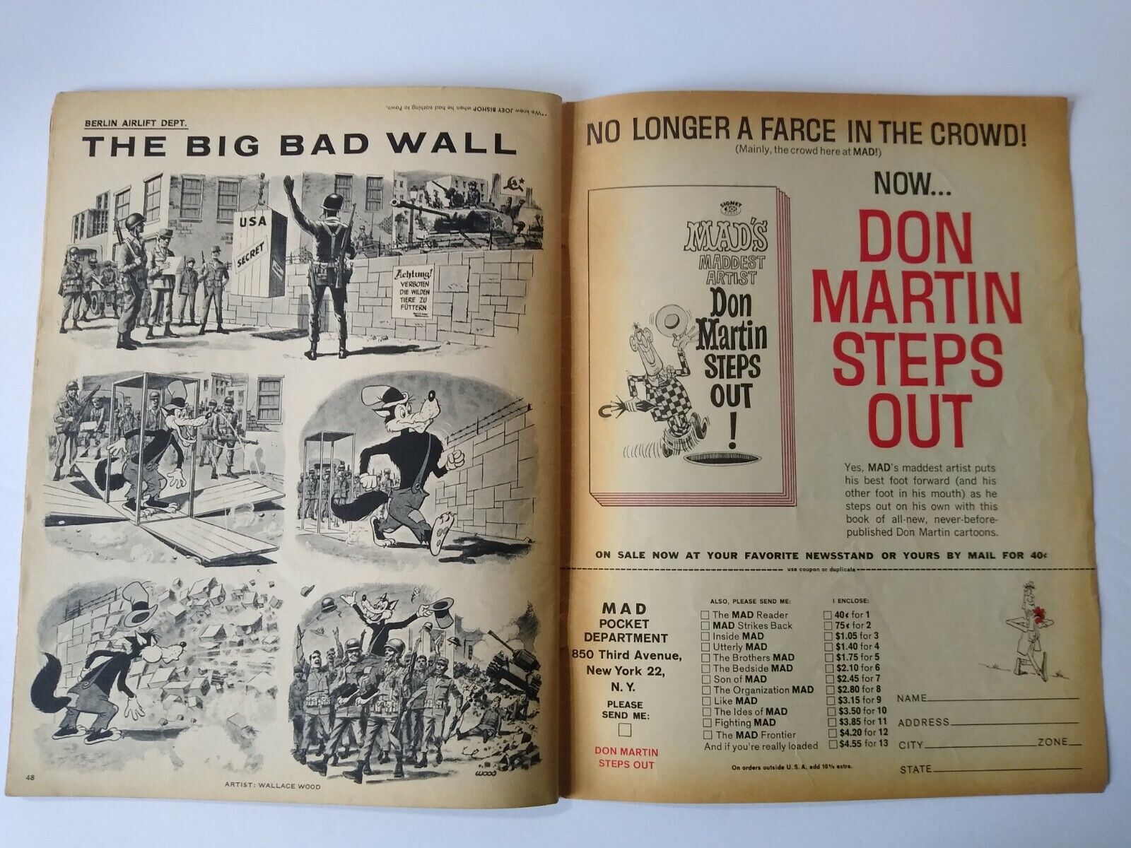 MAD Magazine June 1962 Issue No 71 Celebrities Wallets Parody South ...