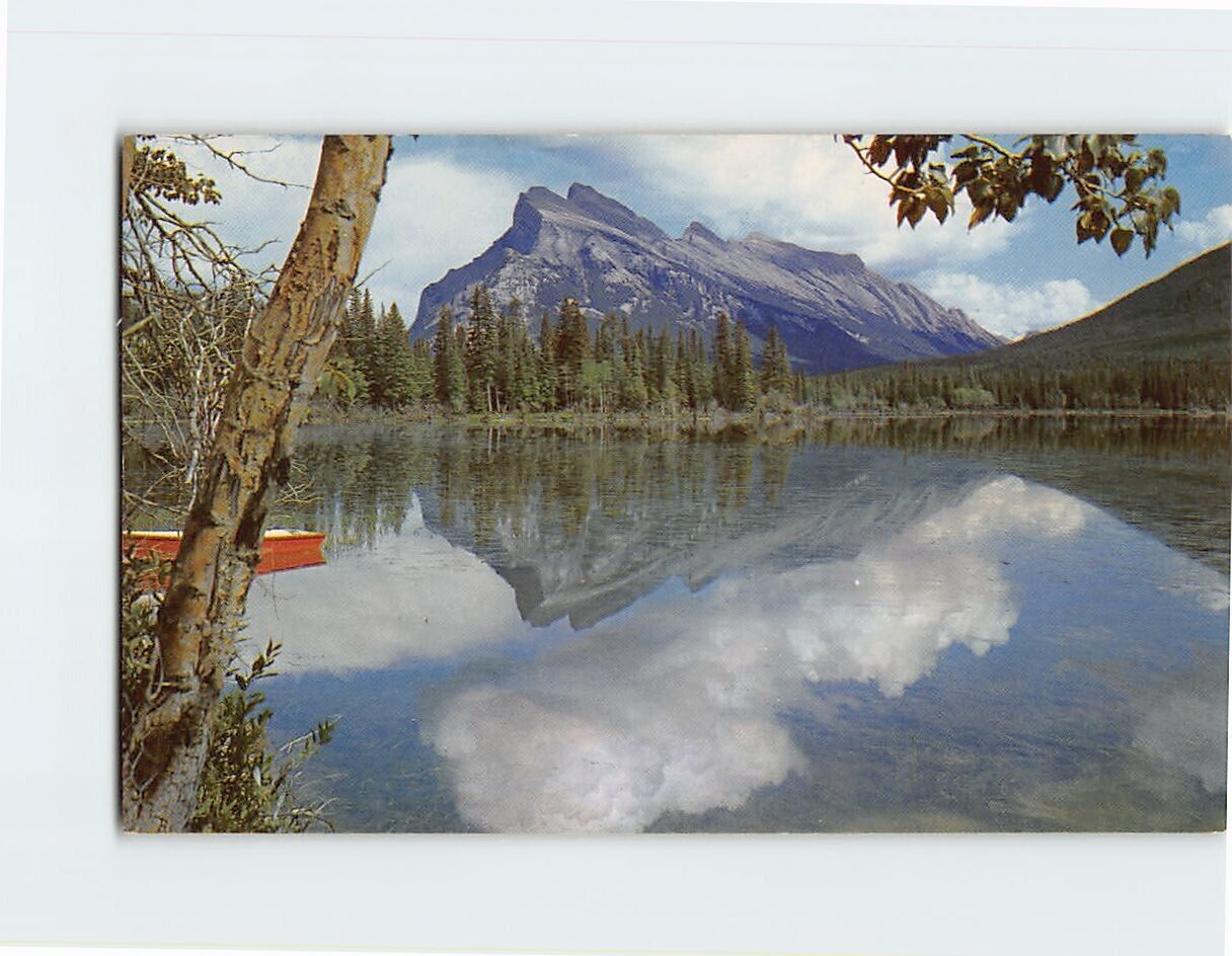 Postcard Mount Rundle and Vermillion Lake, Banff National Park, Canada ...