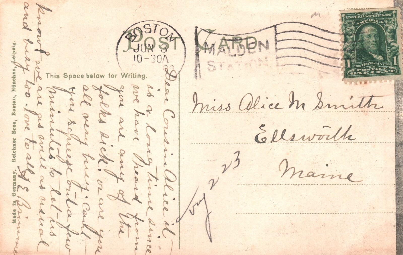 Vintage Postcard Scene on the Common Park Walkway Boston Massachusetts ...