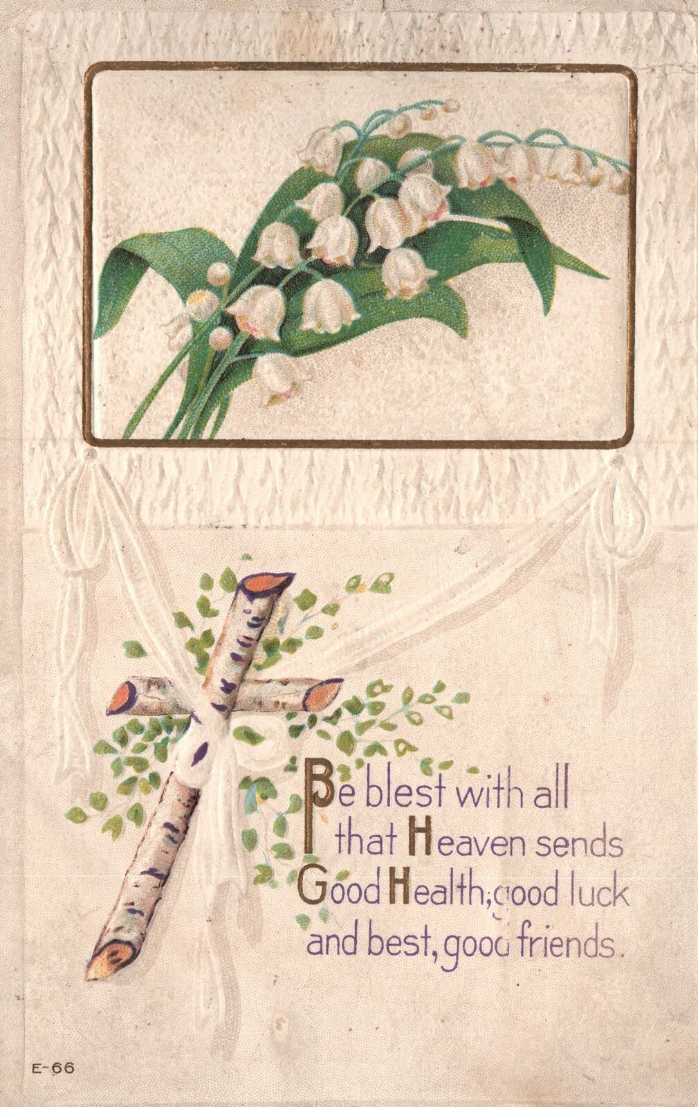 Vintage Postcard 1915 Be Blessed Good Health Good Luck & Good Friends ...