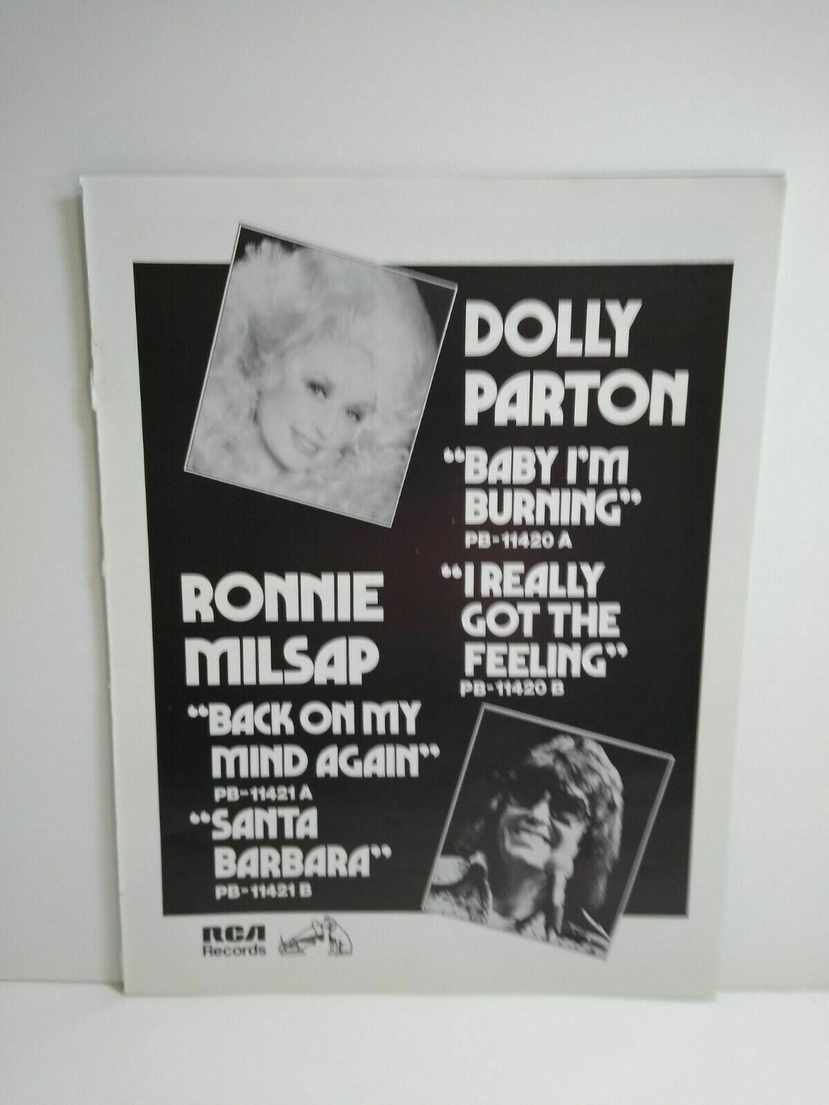 Dolly Parton Baby I'm Burning I Really Got The Feeling Magazine Advertising AD | Ephemera ...