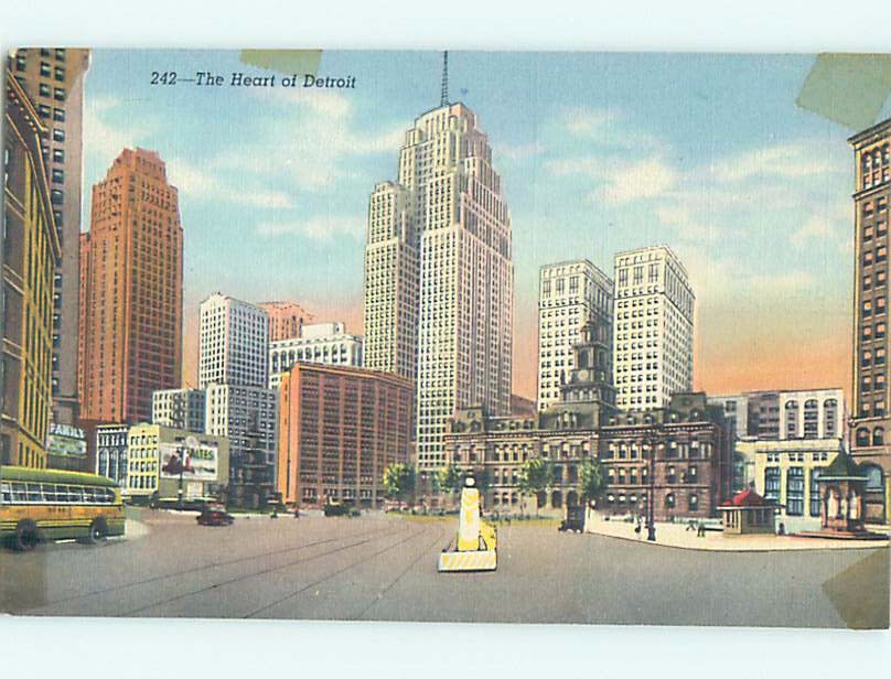 Linen STREET SCENE Detroit Michigan MI hp2796 | United States ...