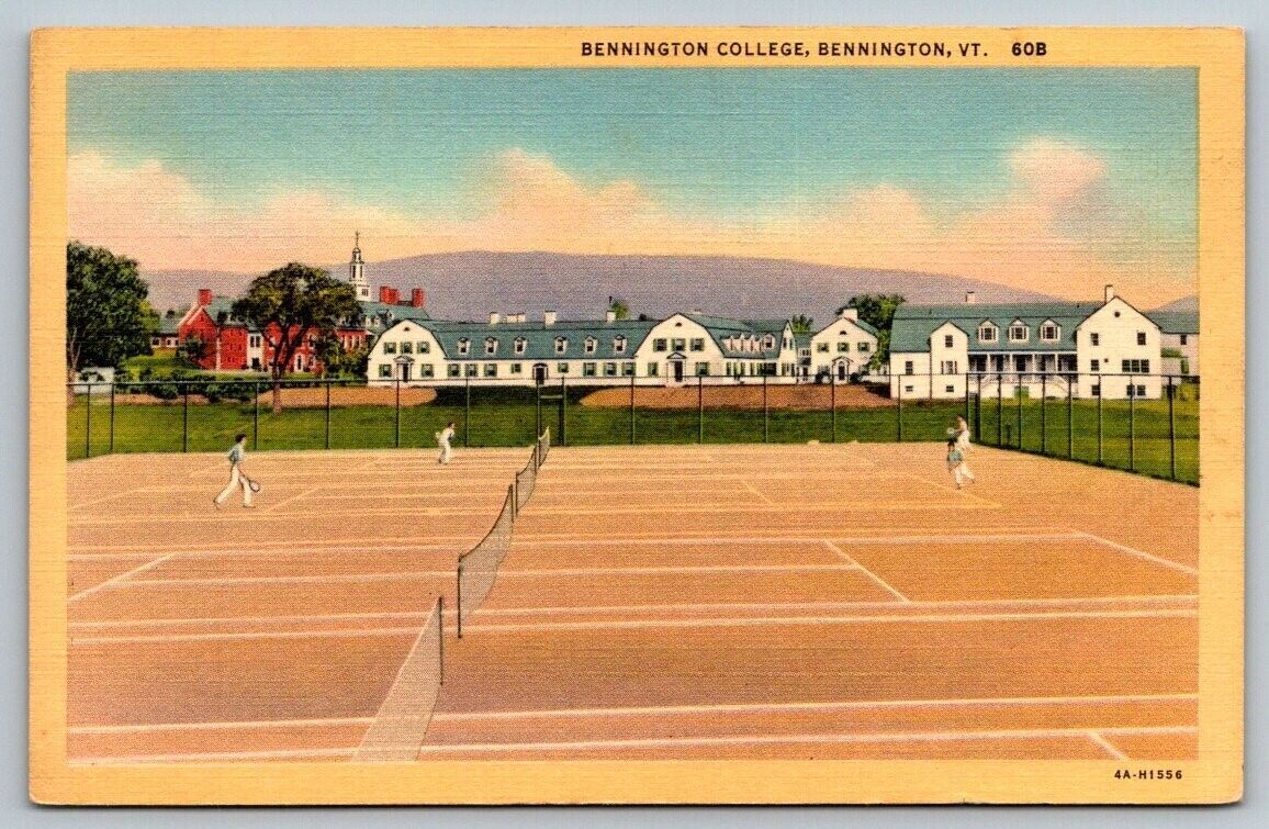 Vintage Vermont Postcard - Bennington College Tennis Courts | United ...