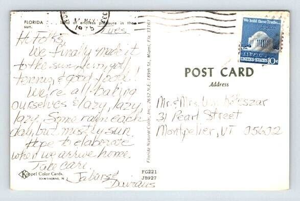 Florida Pinup Map - Sunshine State Postcard 1975 | United States ...