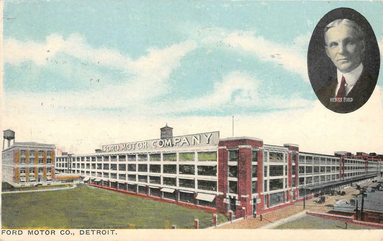 FORD MOTOR CO Detroit, MI Automobile Plant Henry Ford 1916 Rare Vintage ...