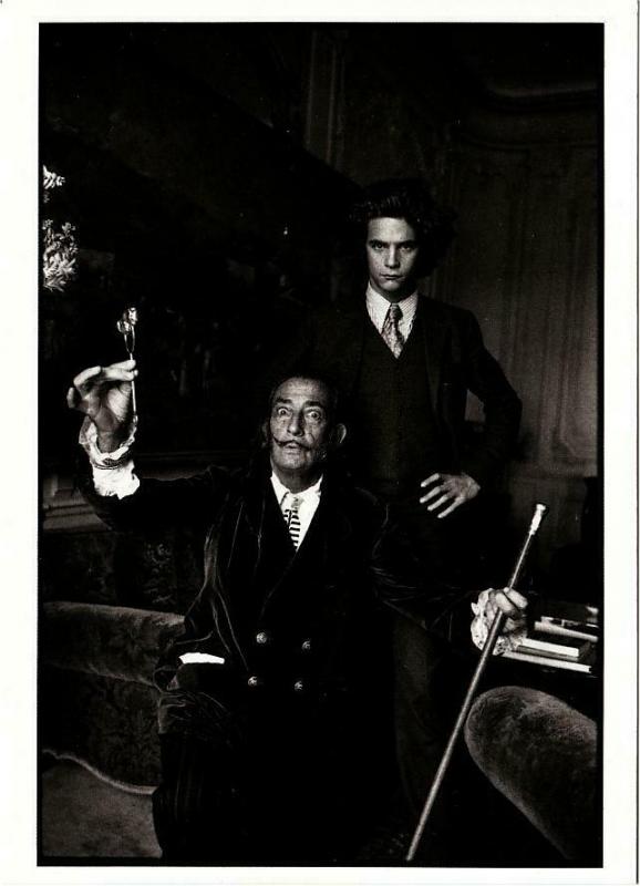 Salvador Dali and Francois Banier in 1970 Postcard | Topics - People ...