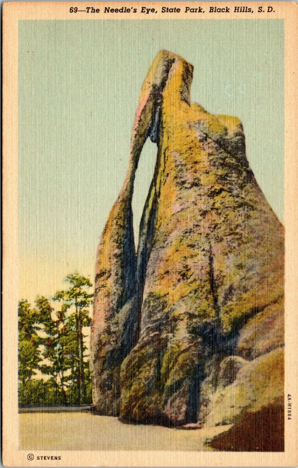 postcard South Dakota - The Needle's Eye, Custer State Park, Black ...