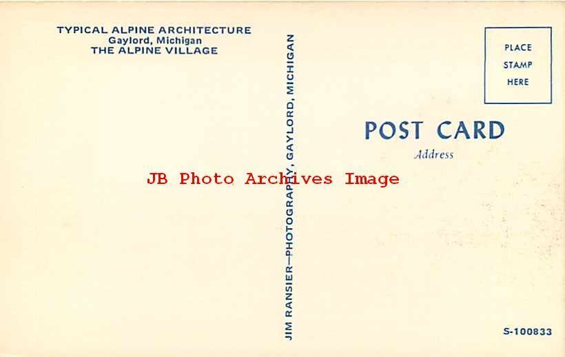 MI, Gaylord, Michigan, Alpine Village, Typical Architecture, Ransier No ...