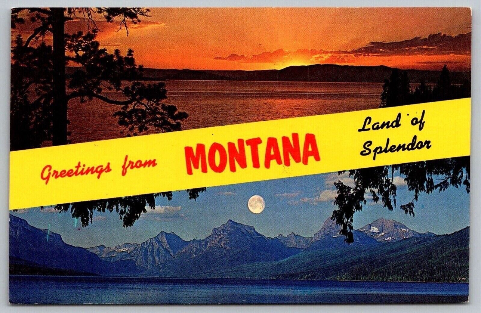 Greetings From Montana Dual View Flathead Lake McDonald Glacier Park ...