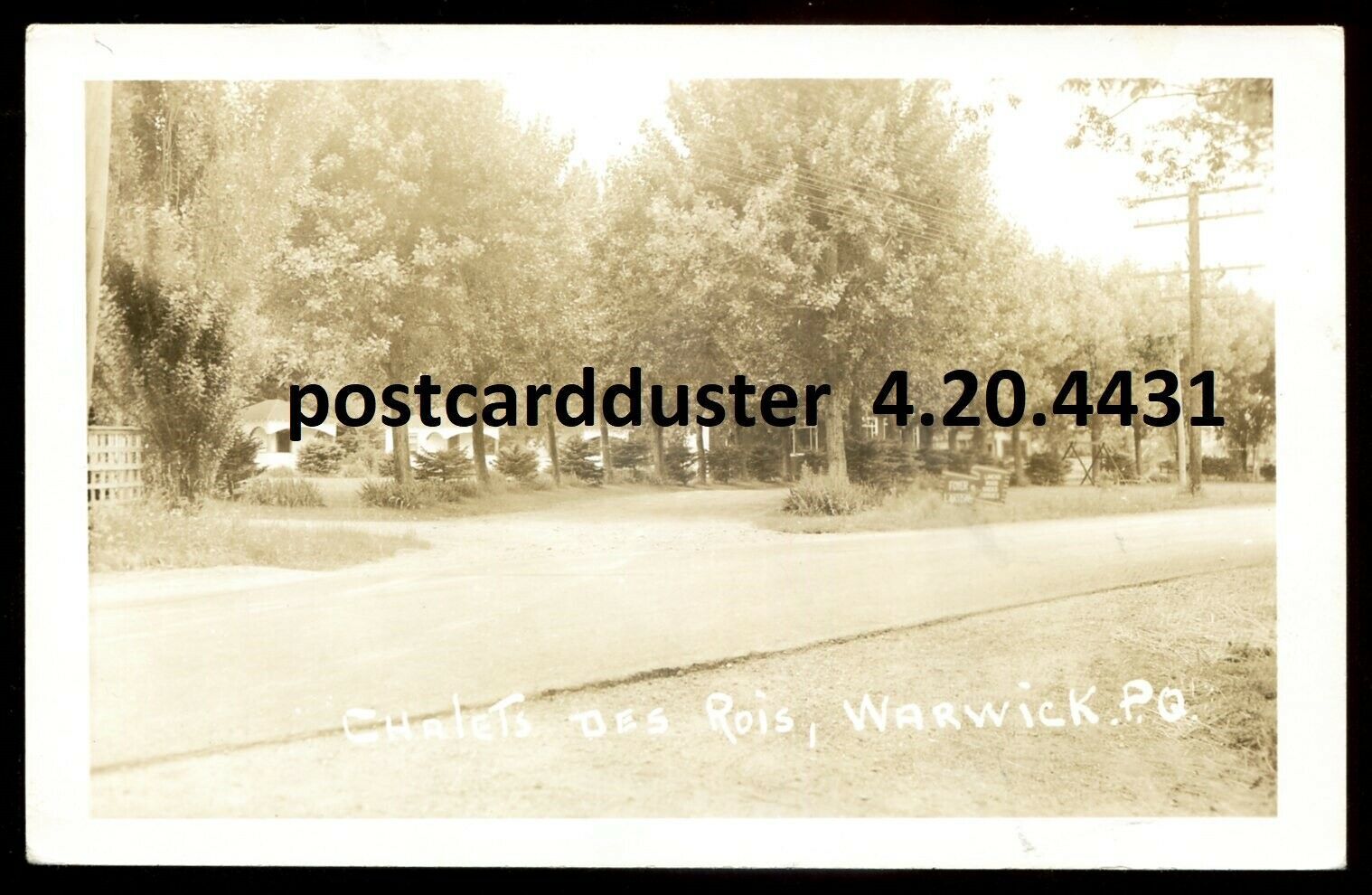 h3492 - WARWICK Quebec 1940s Chalets Des Rois. Real Photo Postcard ...