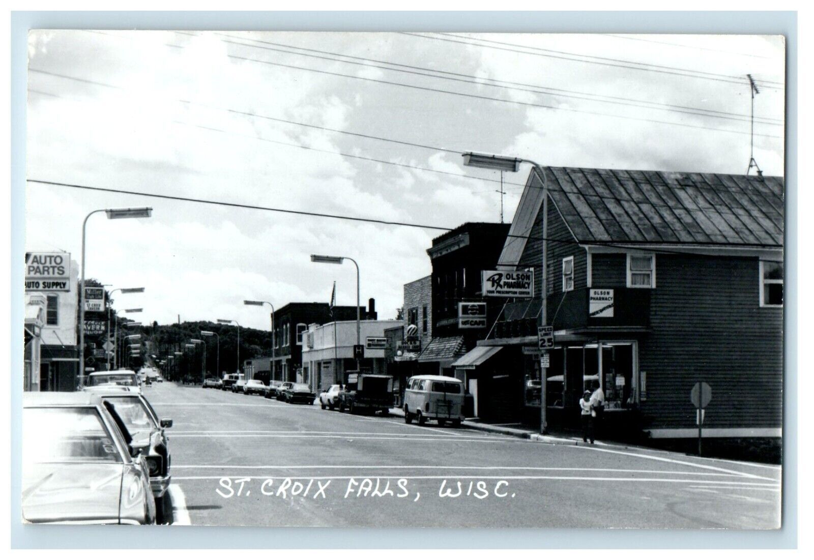 c1950's View Main Street Cars St. Croix Falls Wisconsin WI RPPC Photo ...