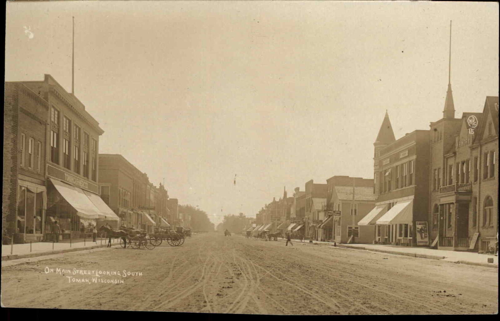 Tomah WI Main St. c1910 Real Photo Postcard | United States - Wisconsin ...