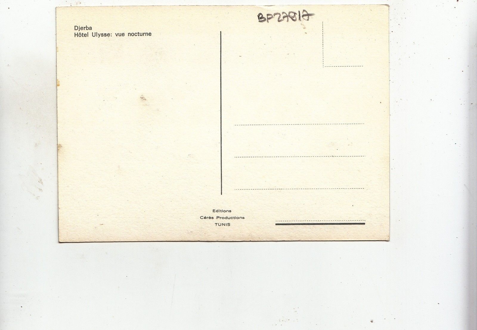 BF27917 djerba hotel ulysse vue nocturne tunisia front/back image ...