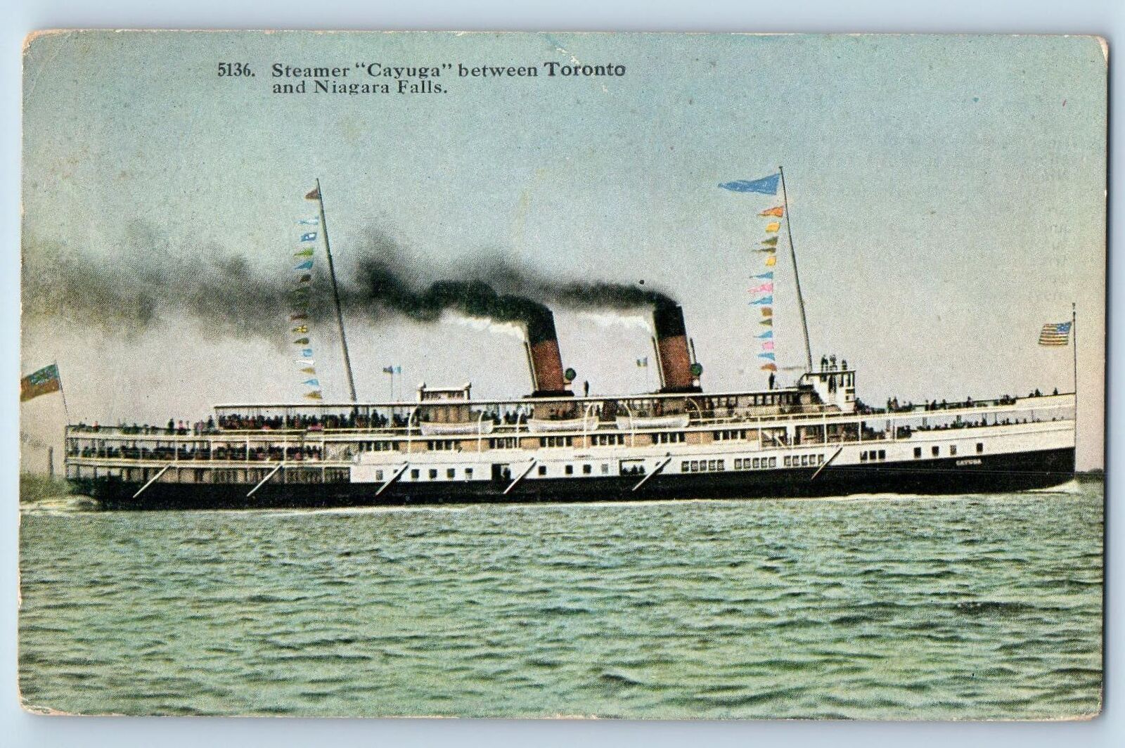 c1910 Steamer Cayuga Passenger Ferry Bet Toronto & Niagara Falls Canada ...
