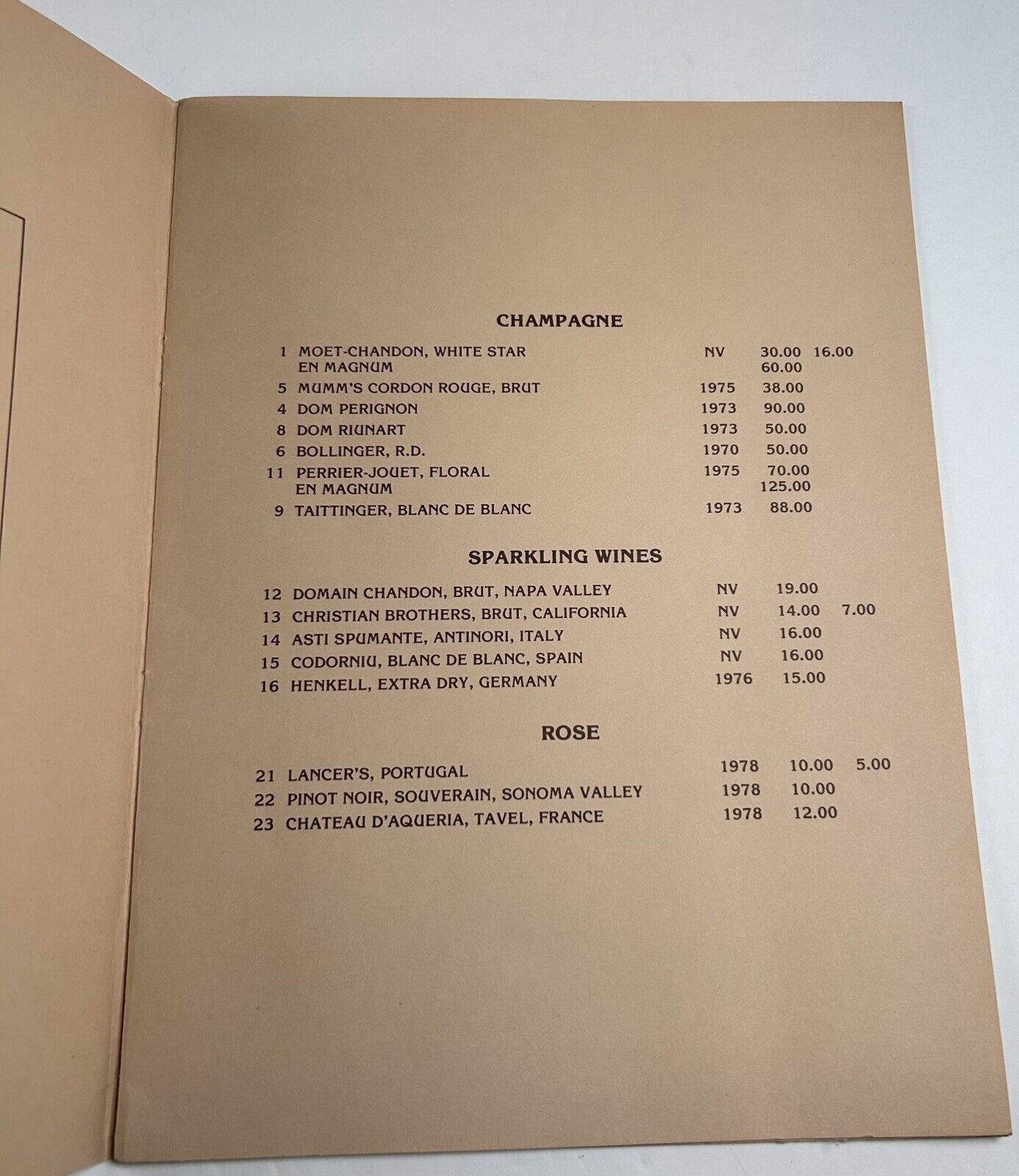 Harrison’s On The Water Wine List Restaurant Menu Florida | Ephemera ...