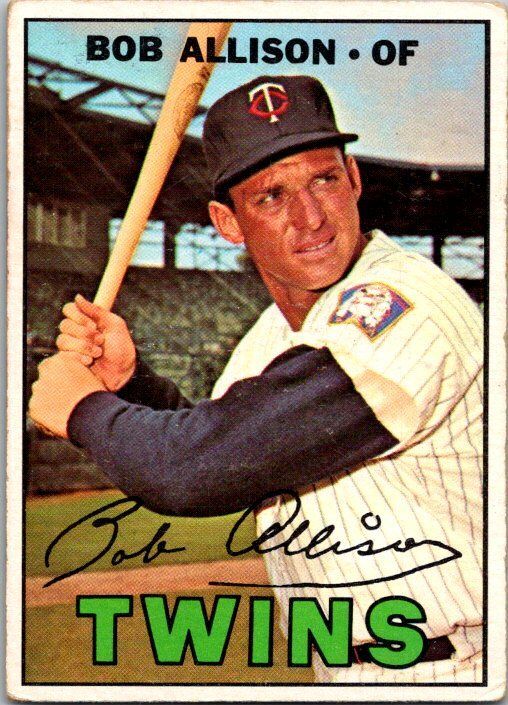 1967 Topps Baseball Card Bob Allison Minnesota Twins sk2238 | Topics ...