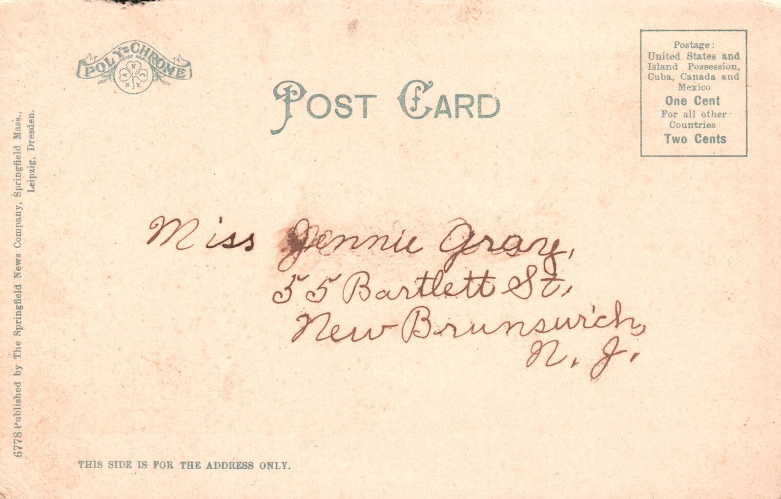 Vintage Postcard Terry's Island Connecticut River From RR Bridge ...