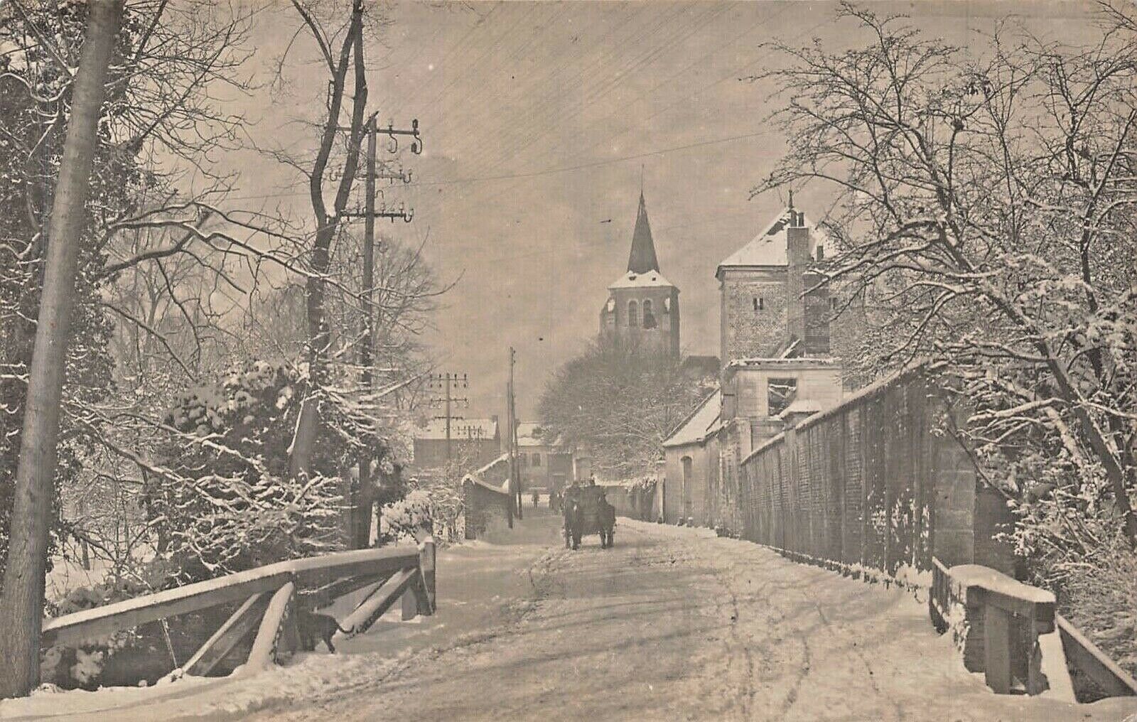 WW1 GERMAN SOLDIERS LEAVE TOWN~"view of our last home in the snow-1918 ...