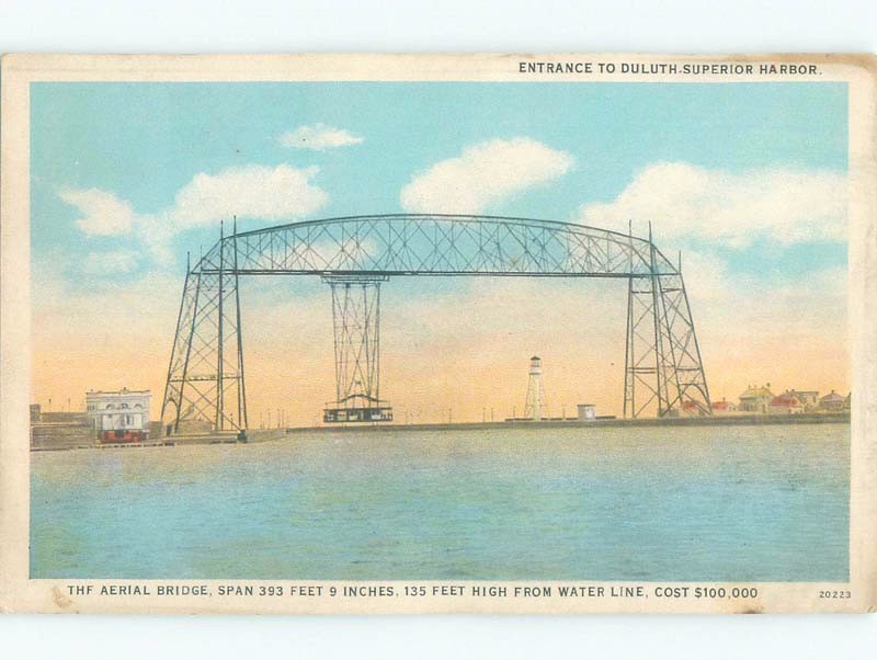 W-Border THE AERIAL BRIDGE Superior Wisconsin To Duluth Minnesota MN ...
