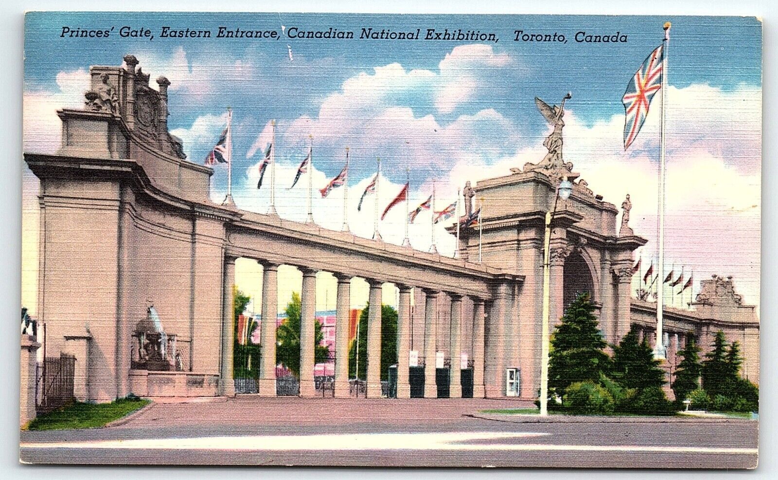 1930s Toronto Princes Gate Canadian National Exhibition Linen Postcard ...