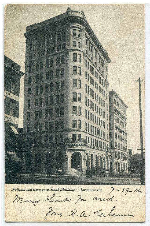National Germania Bank Building Savannah Georgia 1906 postcard | United ...