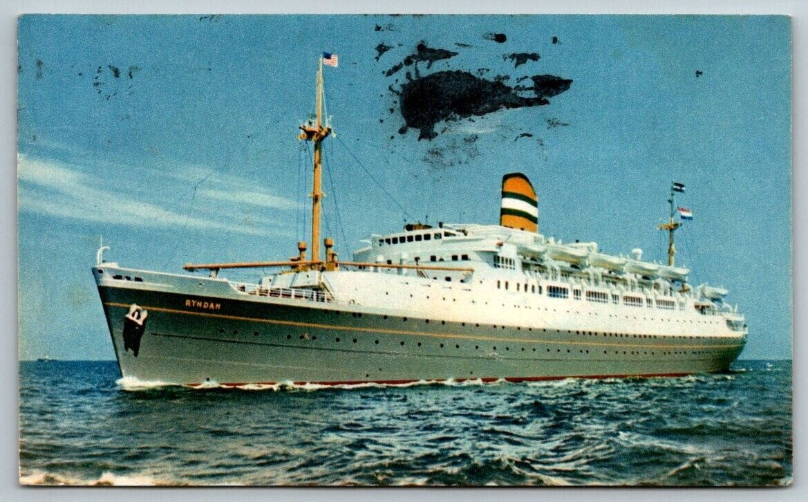 1954 Holland America Line Cruise Ship SS "Ryndam" Postcard | Other ...