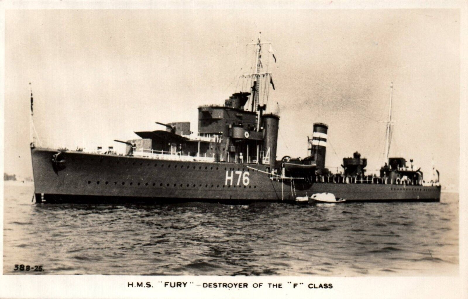 RPPC Photo British Royal Navy HMS Fury (H76) Destroyer War | Other ...
