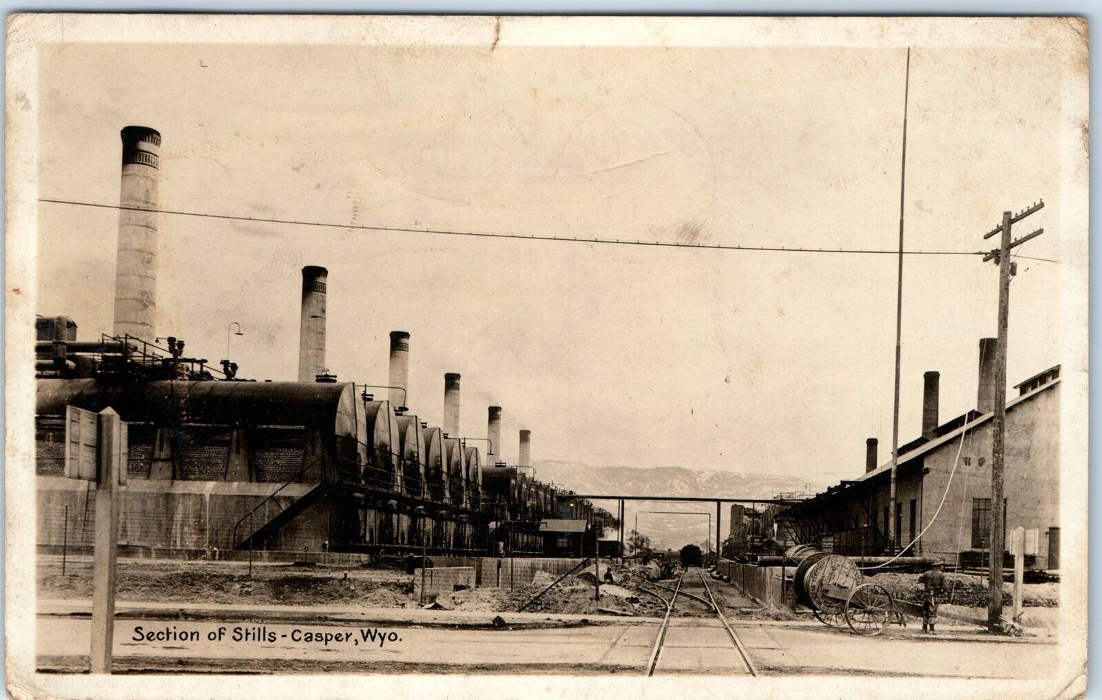 c1910s Casper, WY RPPC Standard Oil Refinery Stills Railway Western ...