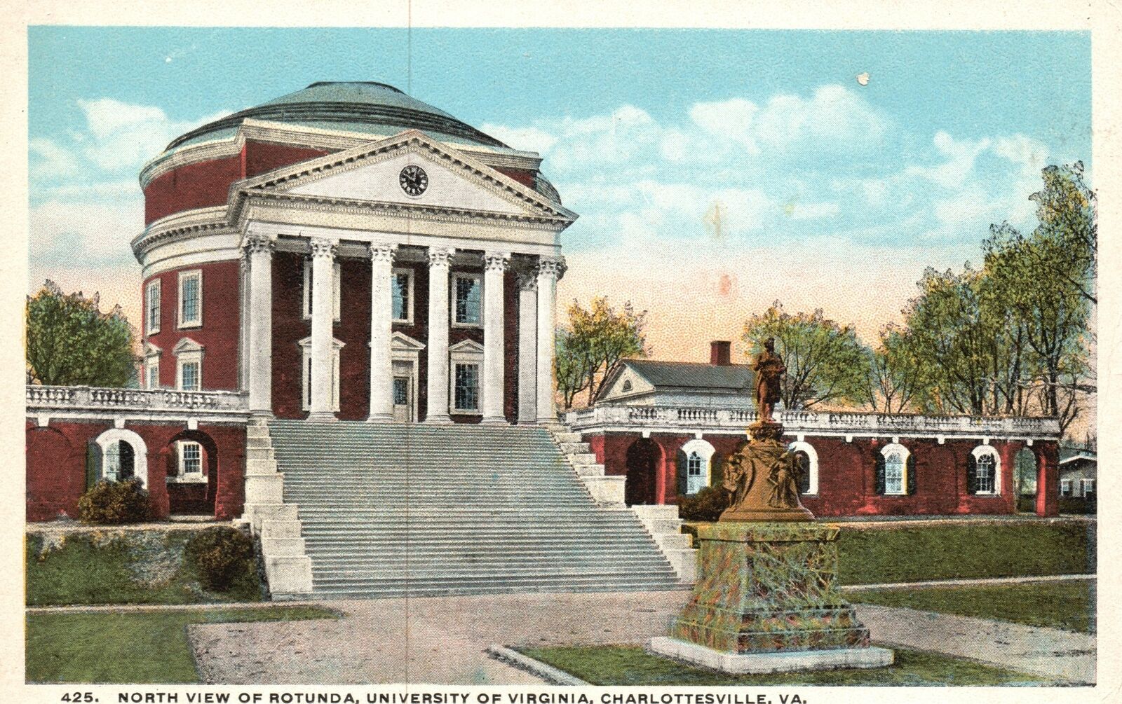 Vintage Postcard 1920's North Rotunda University Of Virginia ...