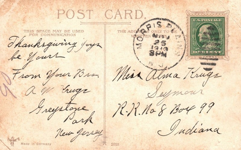 Vintage Postcard 1910's City Hall At Night Historical Office Building ...