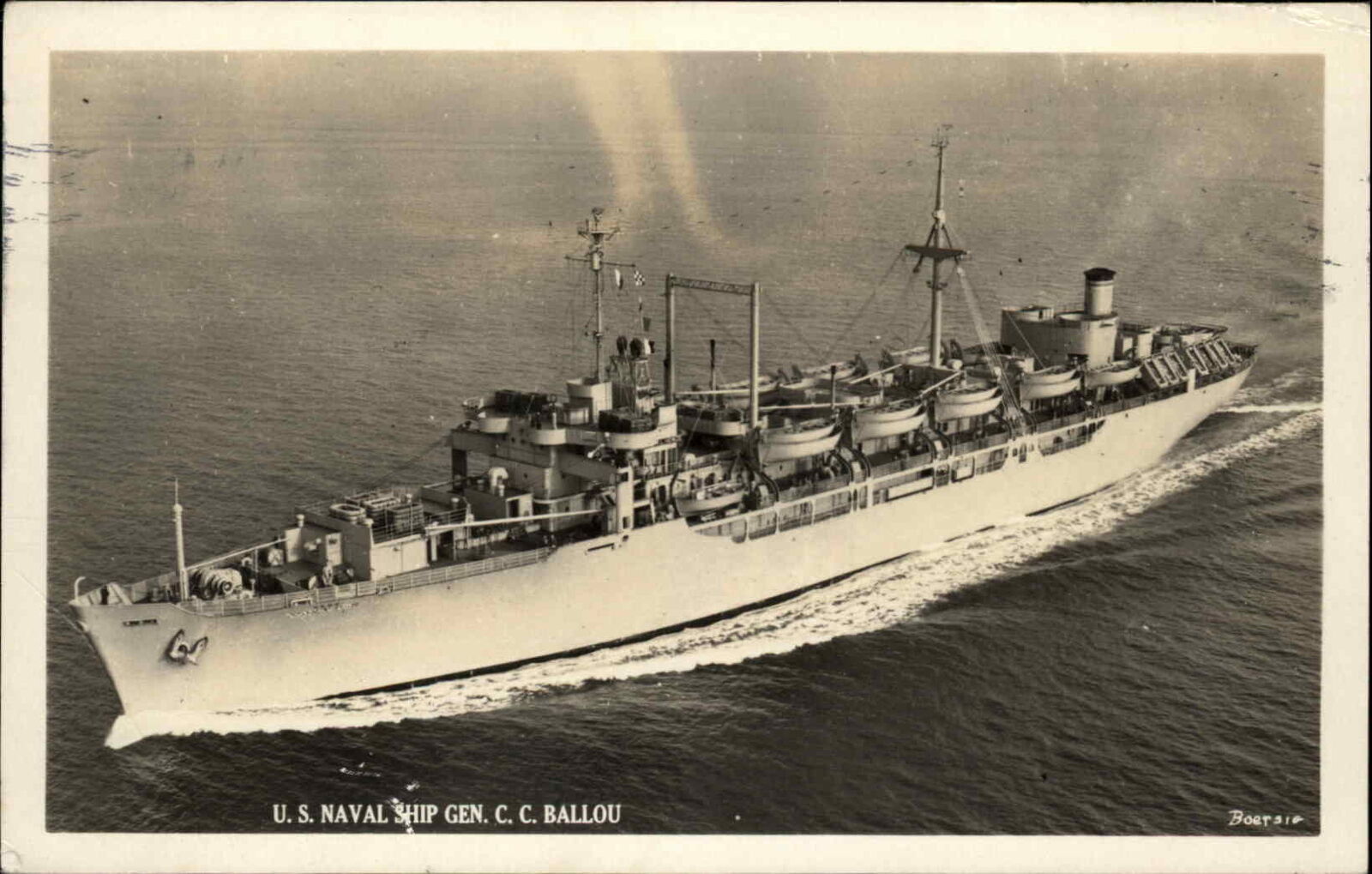 US Navy C-4 Naval Ship General CC Ballou Used Real Photo Postcard ...