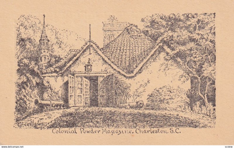 CHARLESTON, South Carolina, 1900-1910's; Colonial Powder Magazine ...
