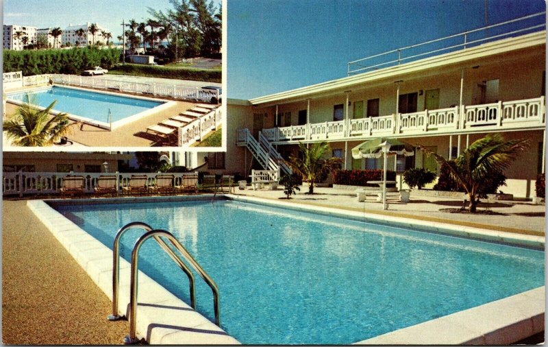 Riviera Palms Motel Delray Beach Florida Swimming Pool Chrome Postcard ...