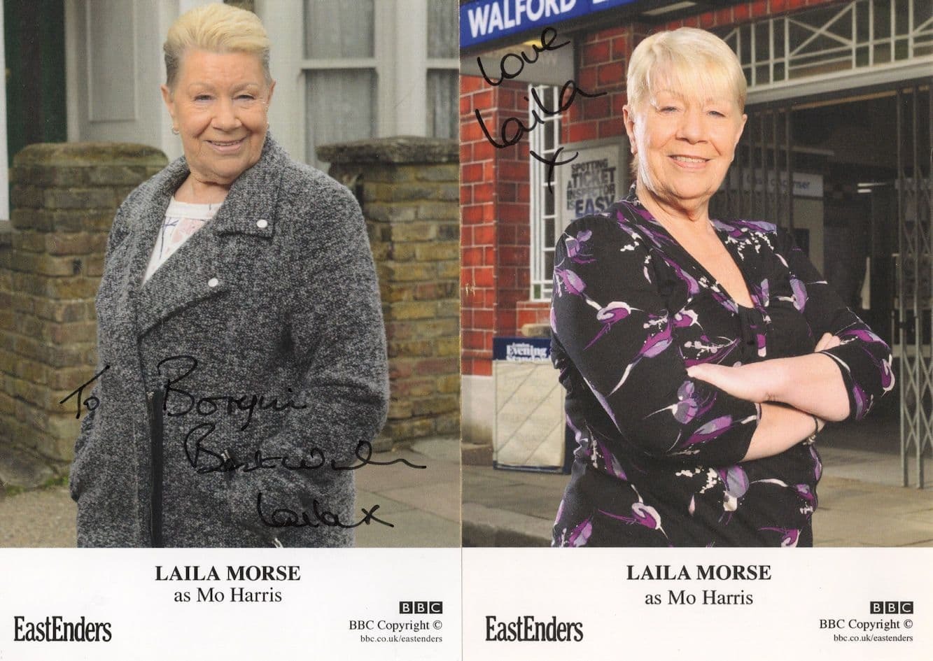 Laila Morse BBC Eastenders 2x BBC Hand Signed Cast Card Photo s | Topics - Entertainment - Film ...