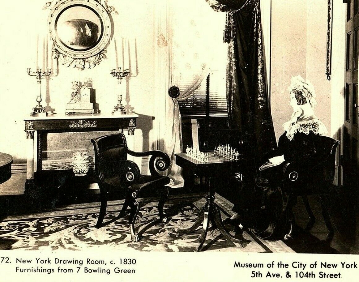 C.1910-20 RPPC New York Drawing Room Museum of the City of New York ...
