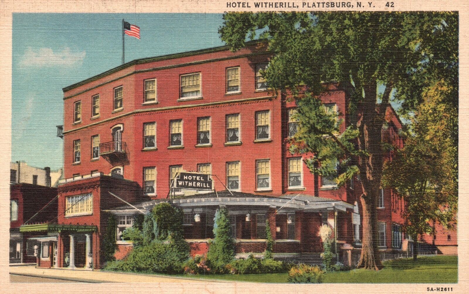 Vintage Postcard 1930's Hotel Witherill Plattsburg NY New York | United ...
