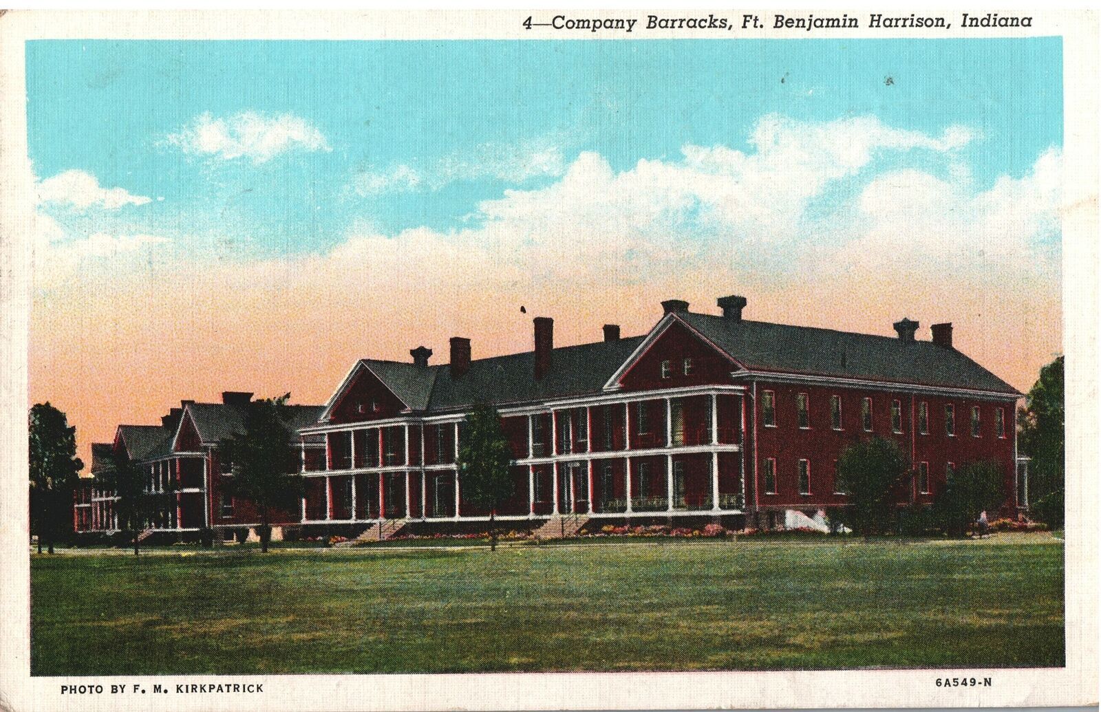 Vintage Postcard Company Barracks Fort Benjamin Harrison Indiana 1944 ...