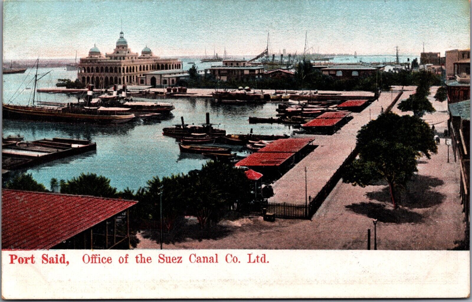 Egypt Port Said Office of the Suez Canal Co. Ltd Vintage Postcard C011 ...