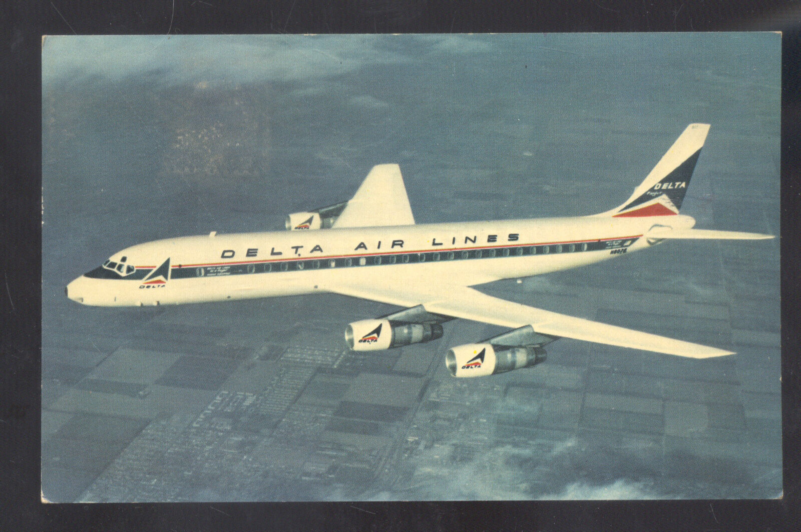 Delta Airlines Douglas Dc-8 Fanjet Vintage Aviation Advertising ...