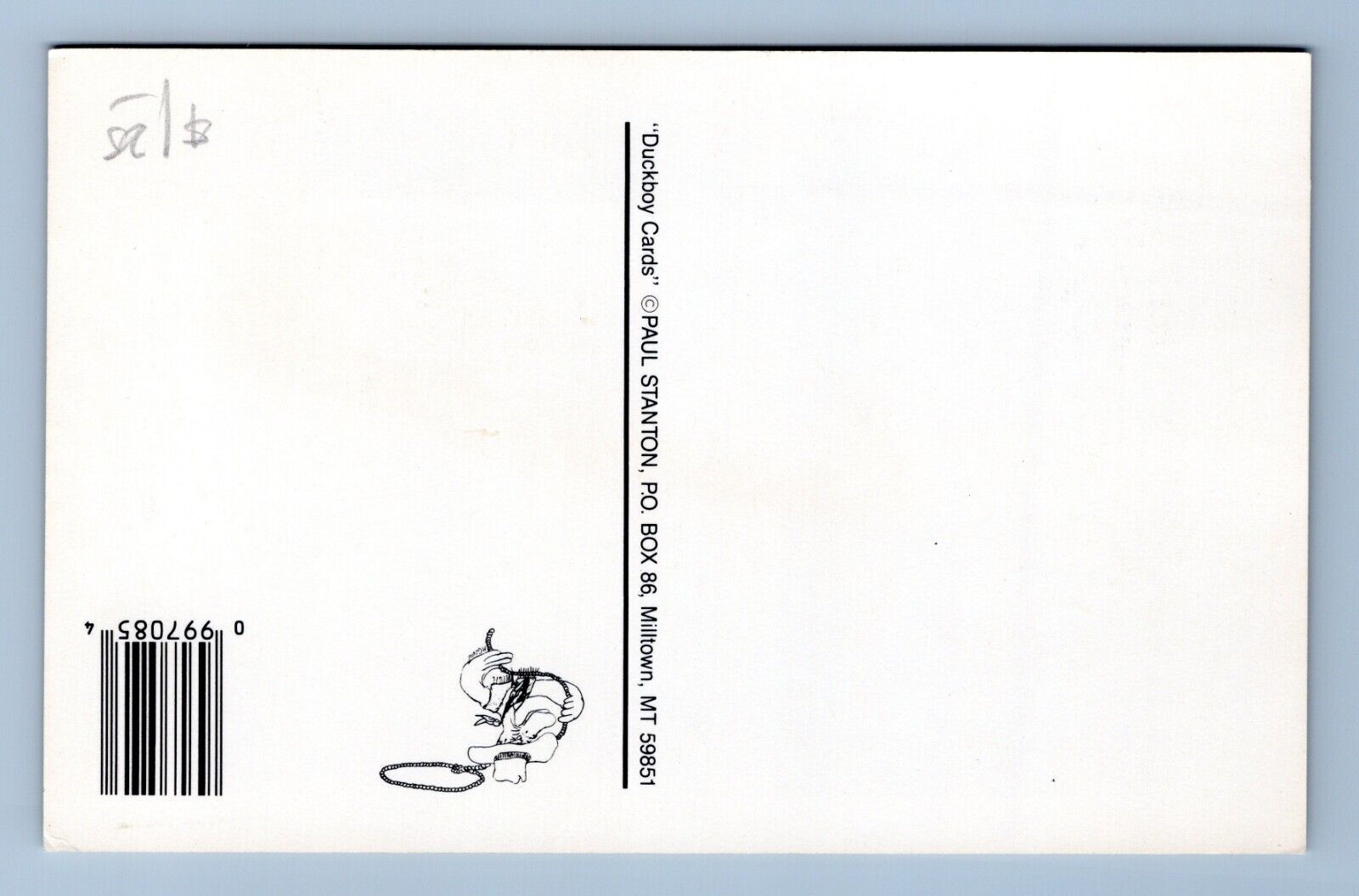 Duckboy Comic Ice Fishing In Montana Inflatable Raft UNP Chrome ...