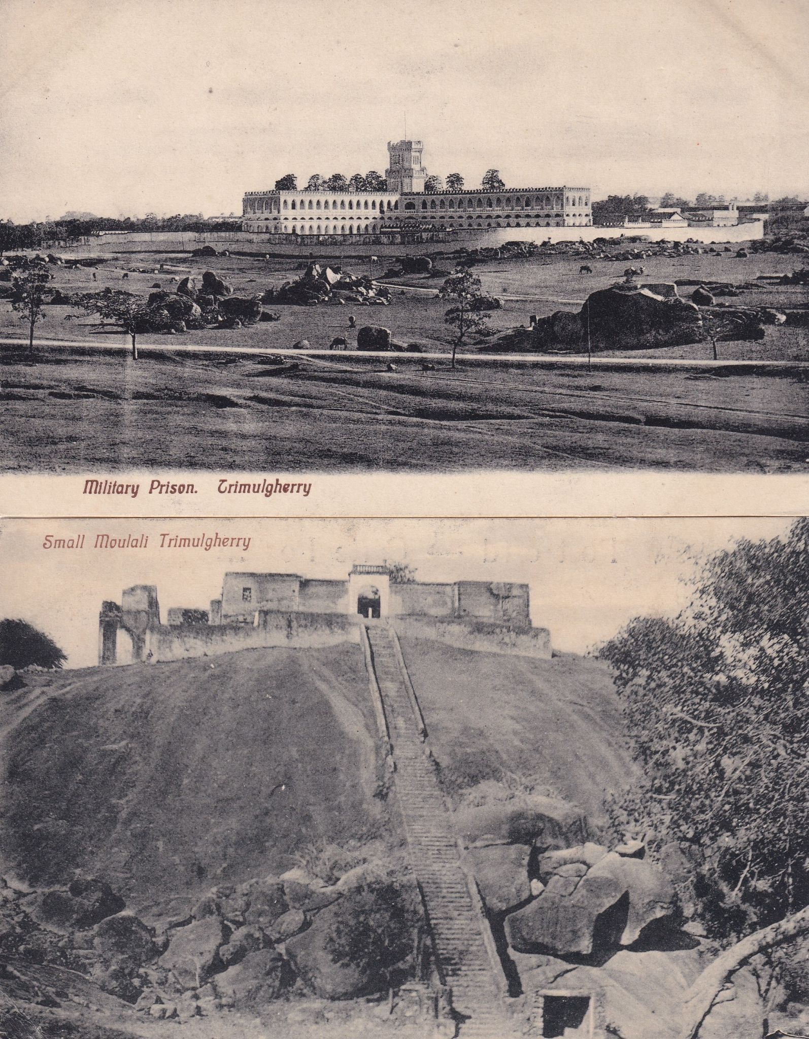 Trimulgherry Military Prison Small Moulali 2x Indian Old Postcard ...