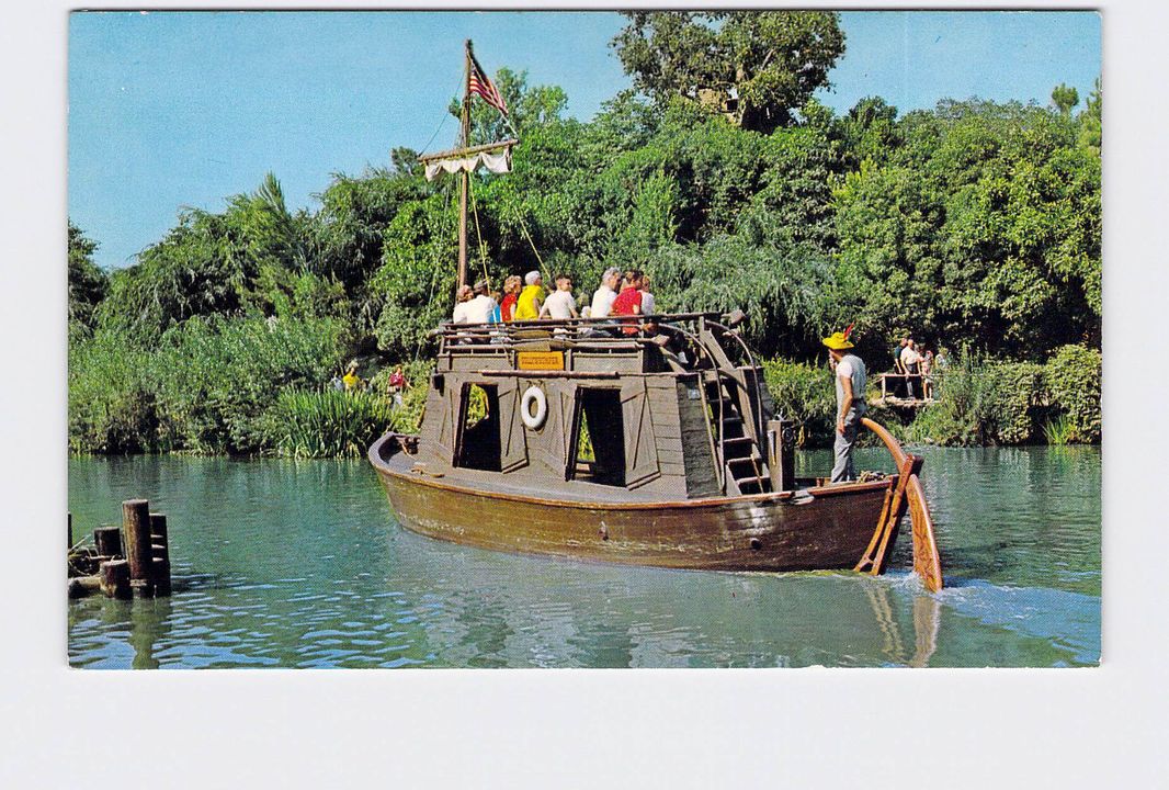 PPC Postcard Disneyland Magic Kingdom Frontierland Keel Boat the ...