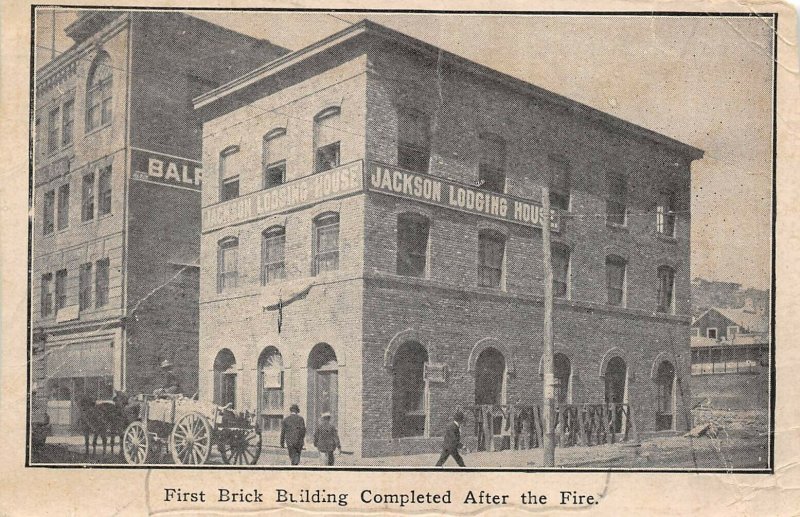 San Francisco California 1906 Postcard Earthquake First Brick Building ...