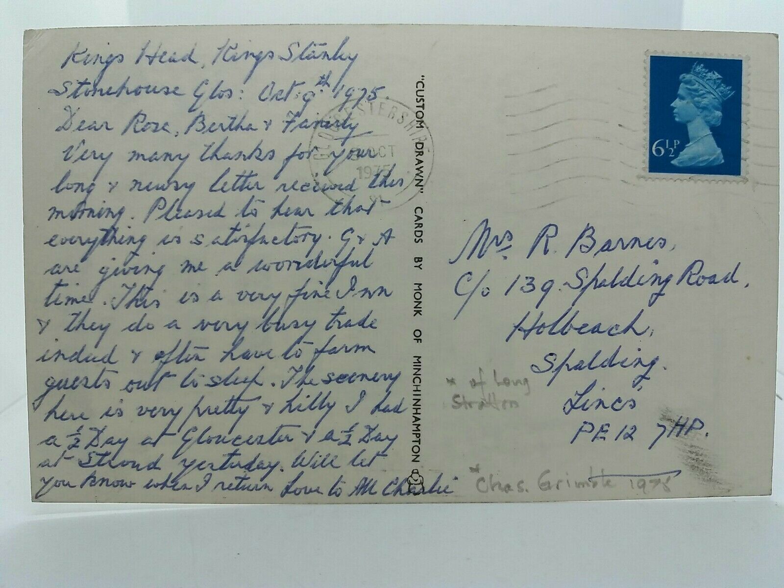 The Kings Head at Kings Stanley Glos Vintage Sketch Drawing Art ...