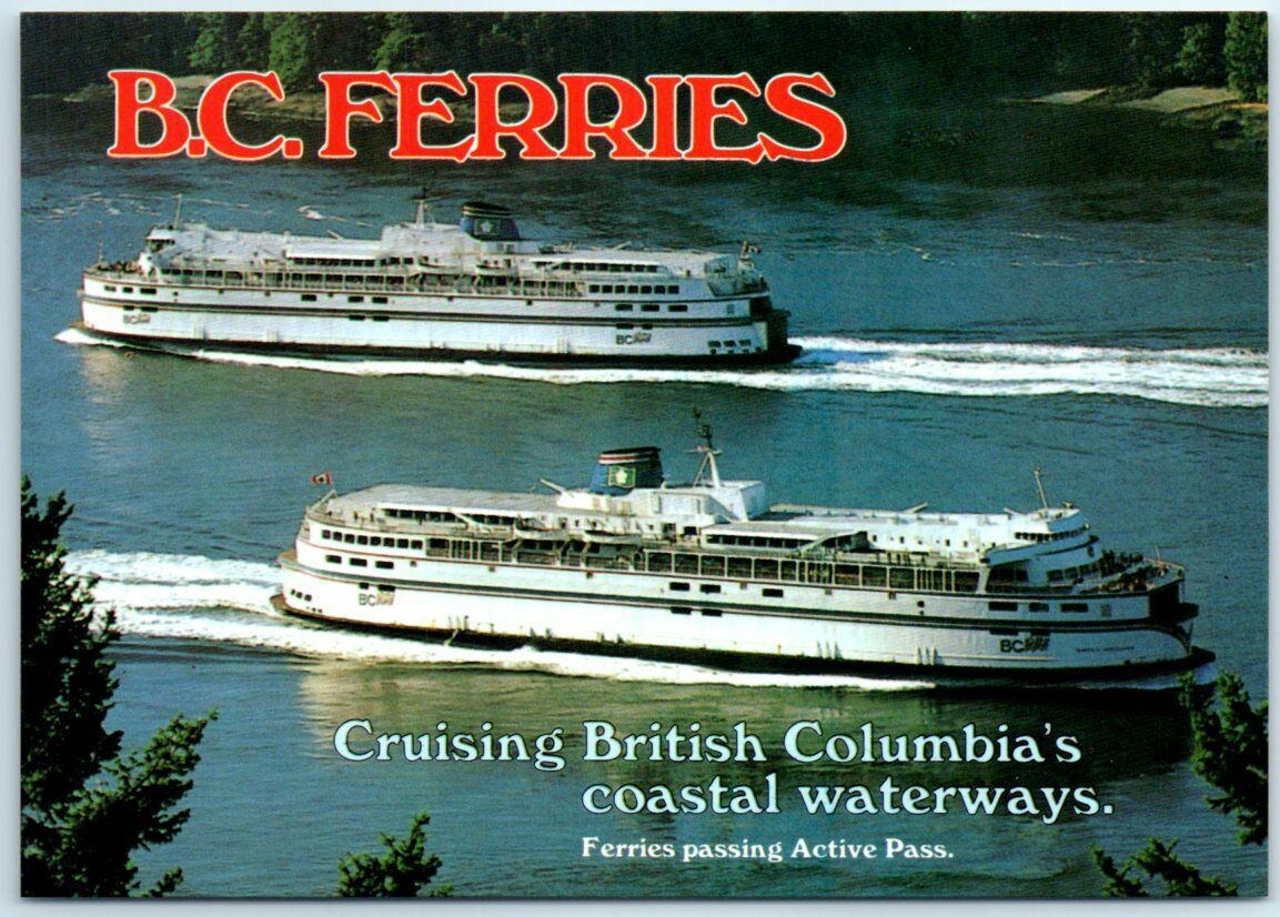 Postcard - B.C. Ferries - Cruising British Columbia's coastal waterways ...