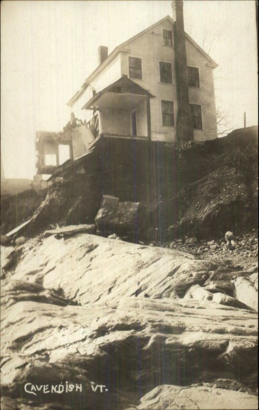 Cavendish VT 1927 Flood Washed Out Home Real Photo Postcard | United ...