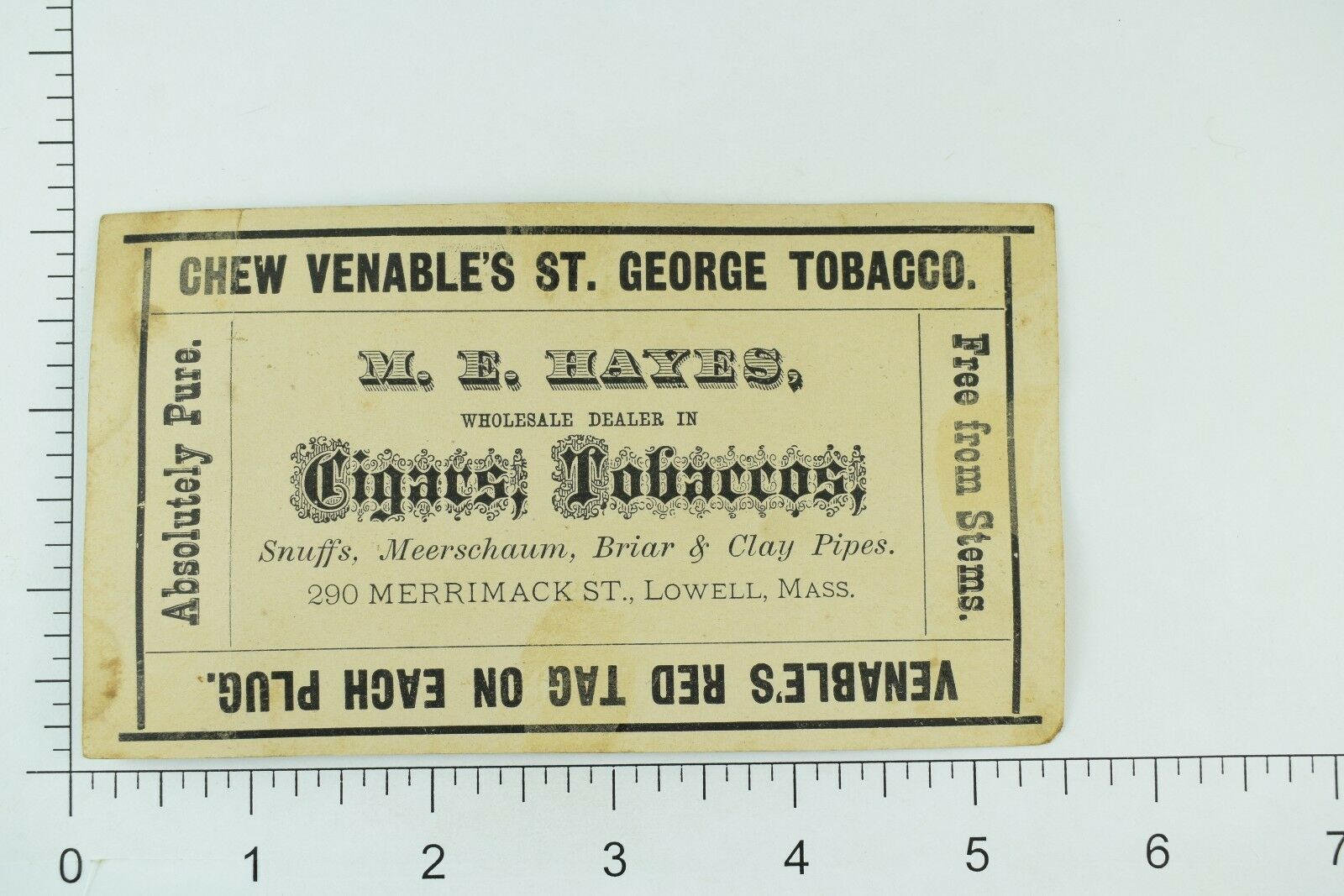 St. George Brand Venable's Tobacco Cigars Clay Pipes Angels Trumpets ...
